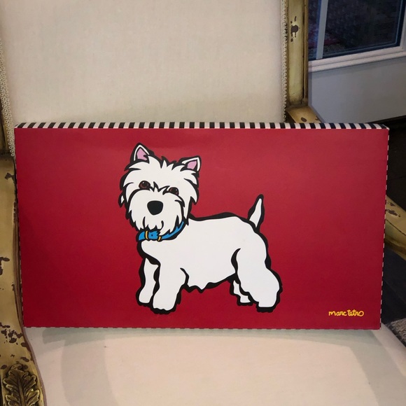 Marc Tetro | Bags | Nib Marc Tetro Double Zip Westie Terrier Crossbody ...